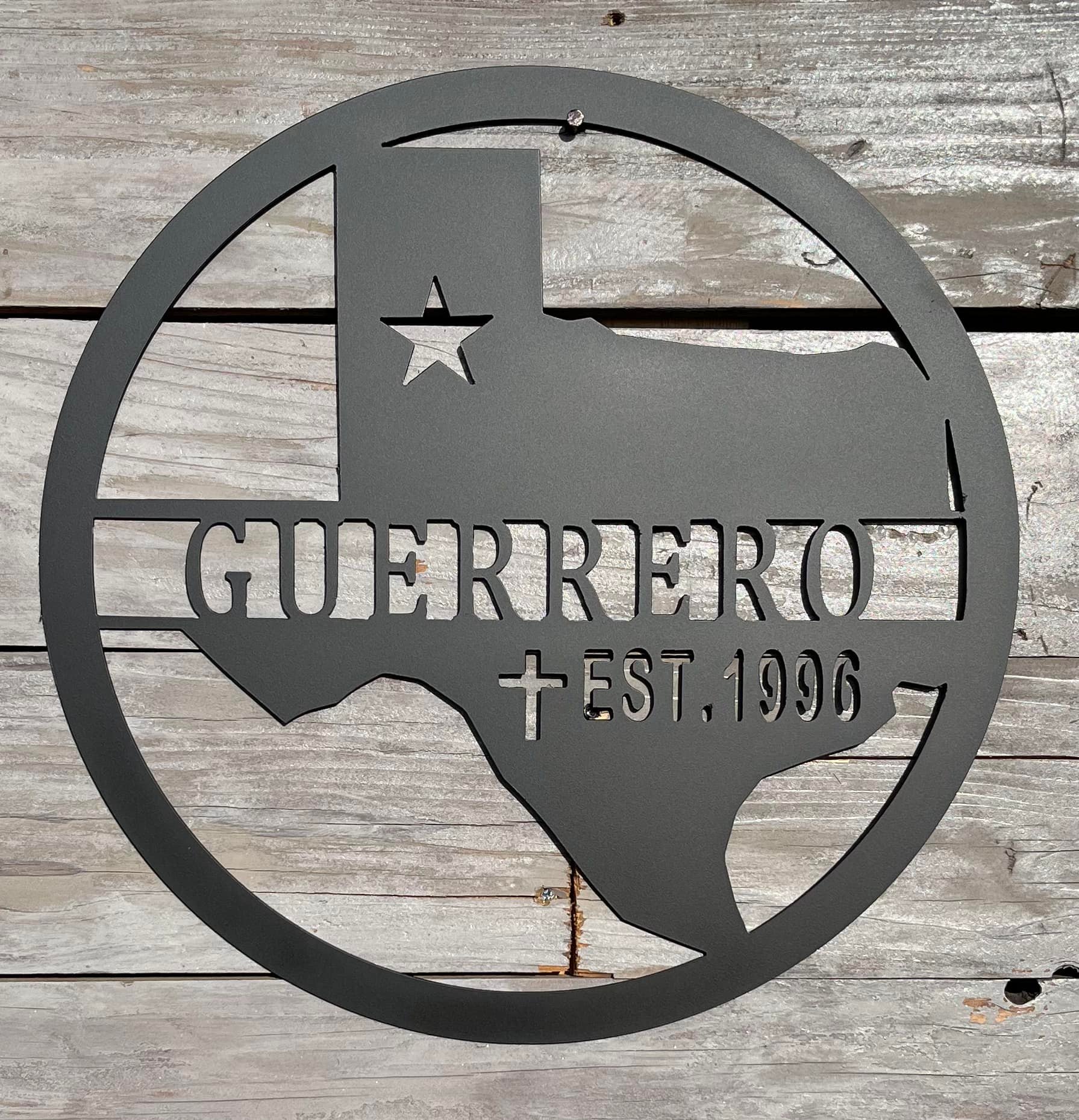 Custom Texas Metal Sign