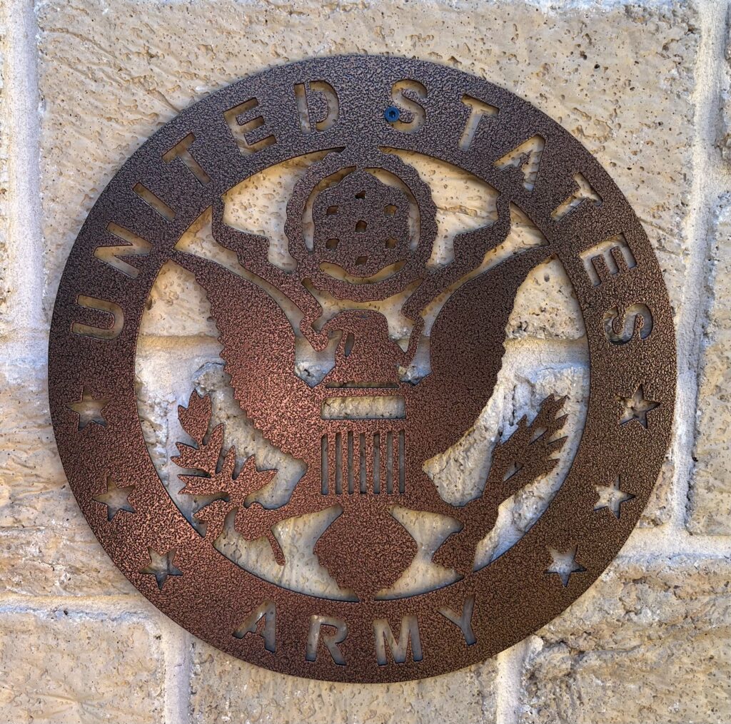 Army Metal Sign - Countryside Cuts Metalworks